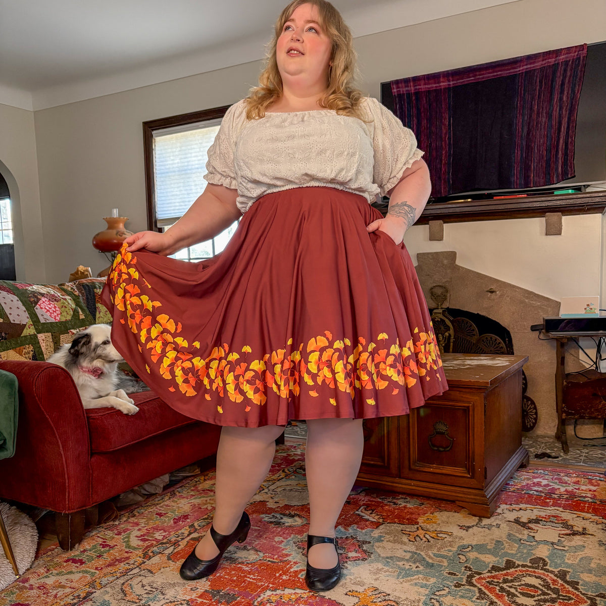 COLLAB: Rii Abrego Ginkgo Midi Skirt – Maya Kern UK